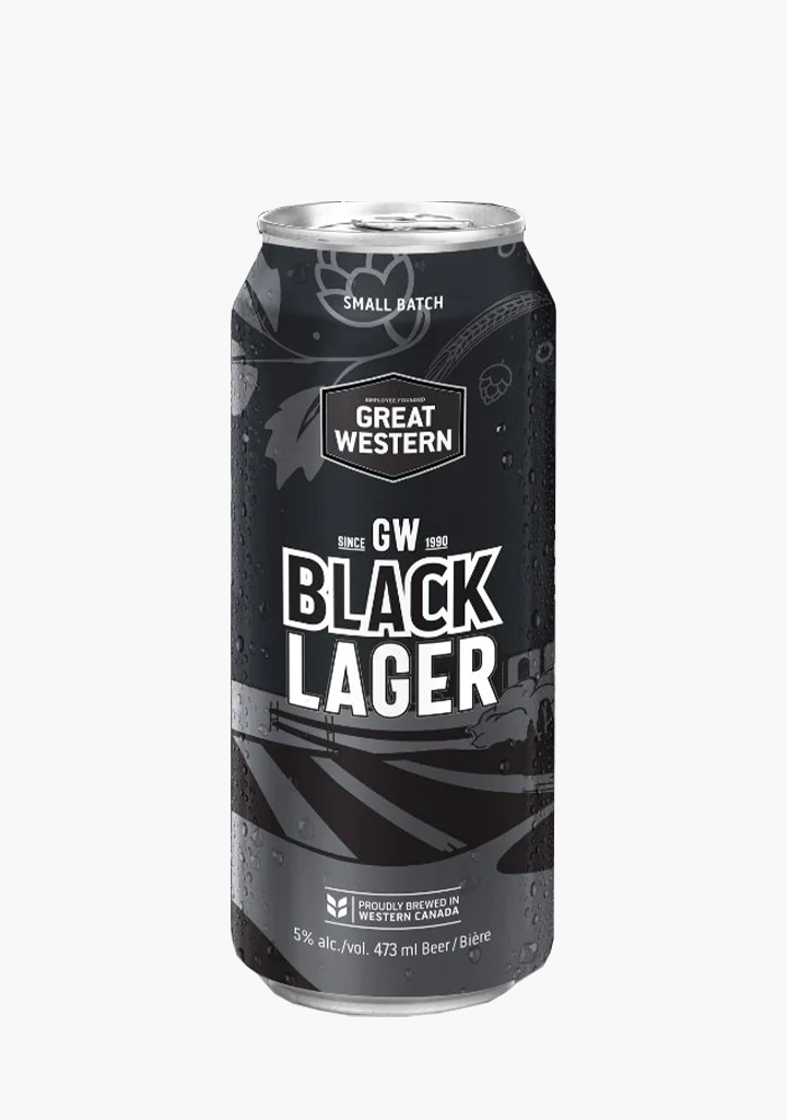 Great Western Black Lager 4x473ml – Willow Park Wines & Spirits Saskatchewan
