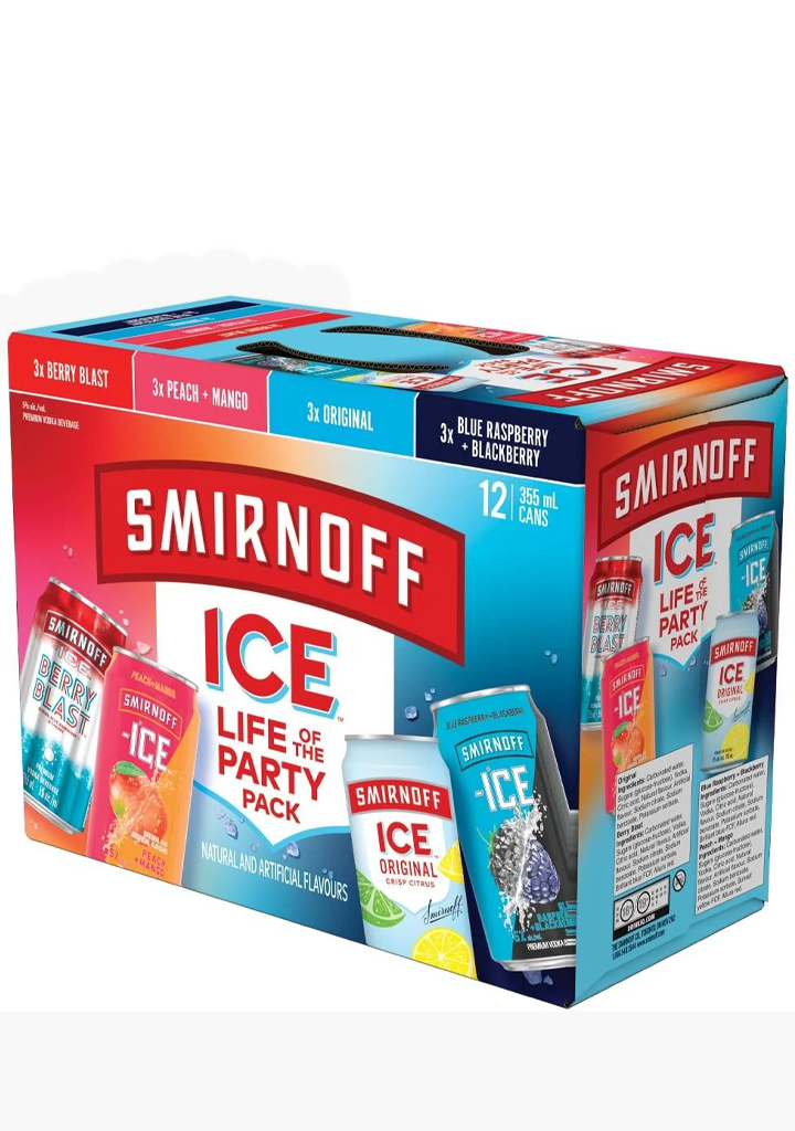 Smirnoff Ice Party Packs - 12x355 – Willow Park Wines & Spirits ...
