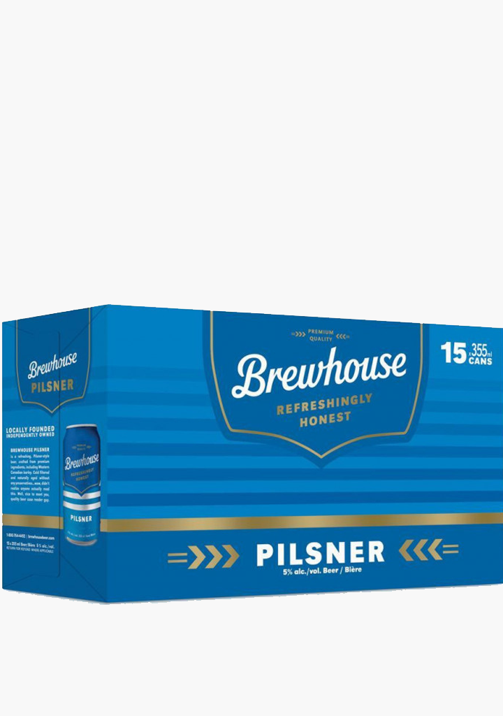 Brewhouse Pilsner Cans - 15 x 355ML – Willow Park Wines & Spirits ...