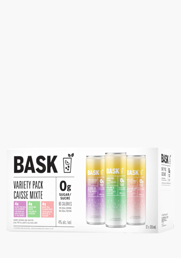 Bask Hard Tea Variety Pack - 12 x 355ML – Willow Park Wines & Spirits ...