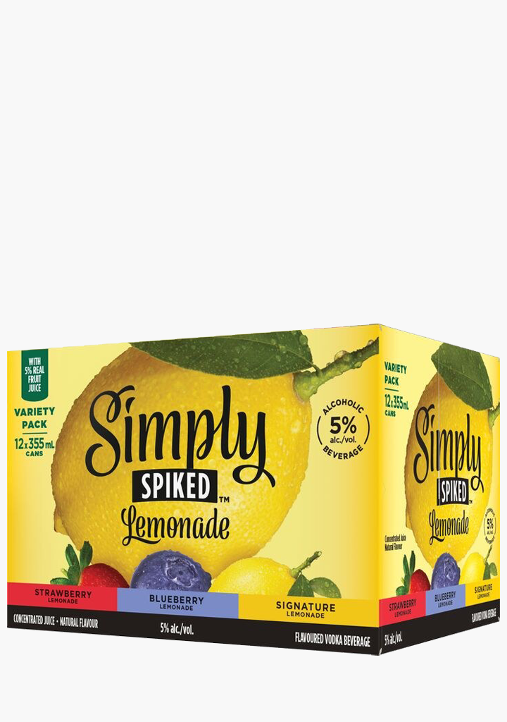 Simply Spiked Lemonade Mixer - 12x355ML – Willow Park Wines & Spirits ...
